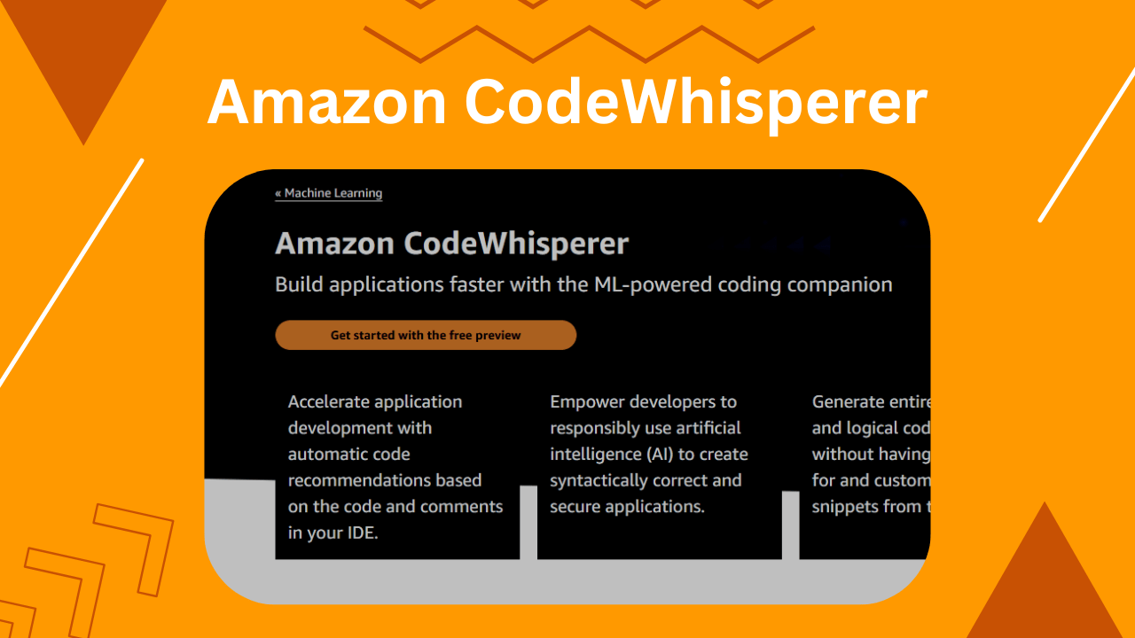 Amazon Codewhisperer Aws Machine Learning Tool